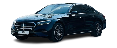 Car hire in Dubai with driver - Mercedes E Class | TJ Luxury Cars